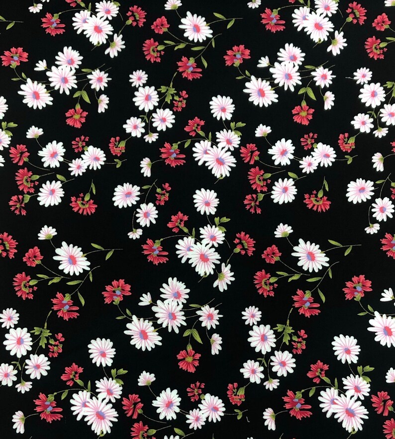 Daisy Fabric Daisies Flower Fabric 100% Cotton Fabric for | Etsy
