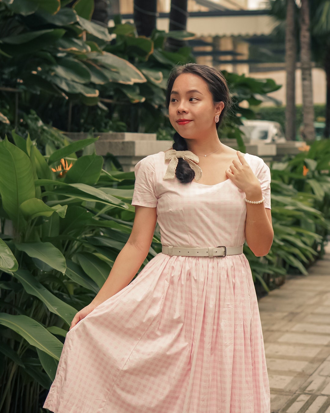 ELLA Pink Gingham Dress in Your Choice of Fabric Vintage Dress ...