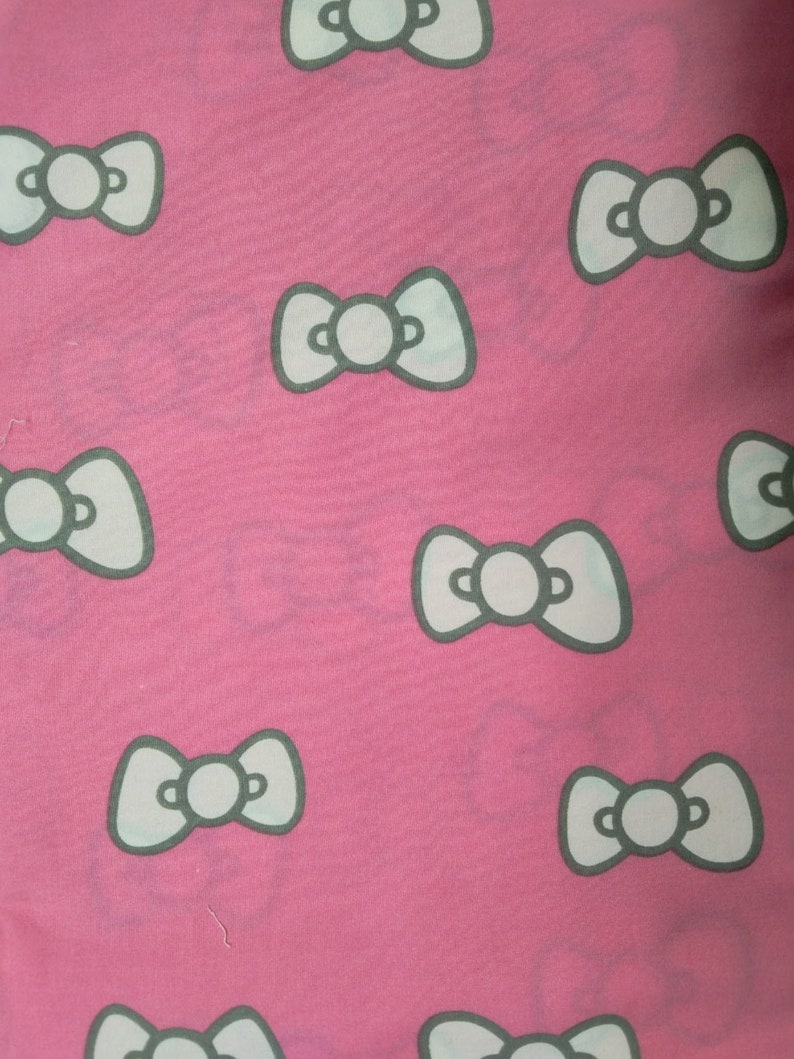 Pink Bow Fabric 100% Cotton Fabric for CUSTOM ORDER or by the YARD ...