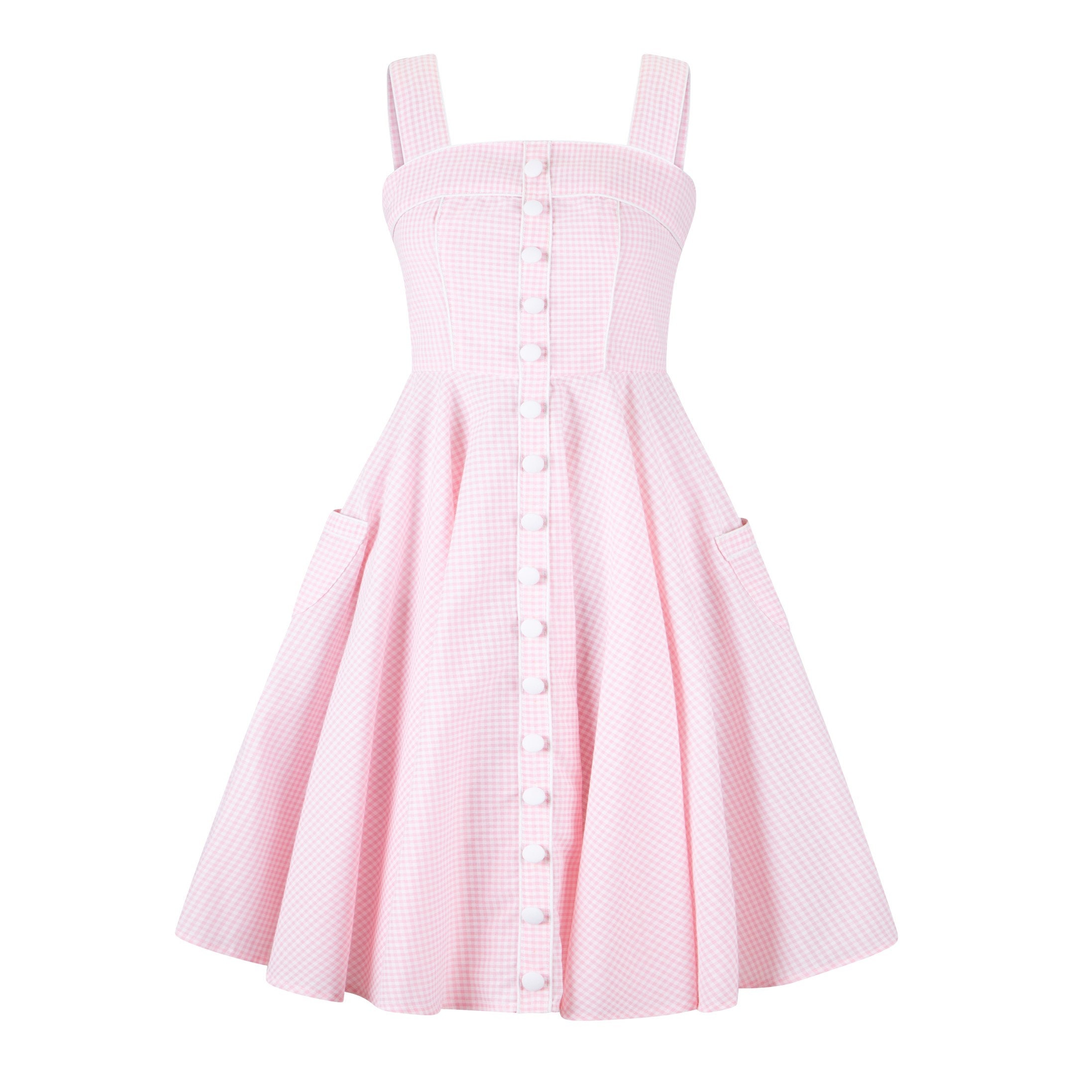 Pink Gingham Dress Pink Checkered Dress Pink Plaid Women - Etsy