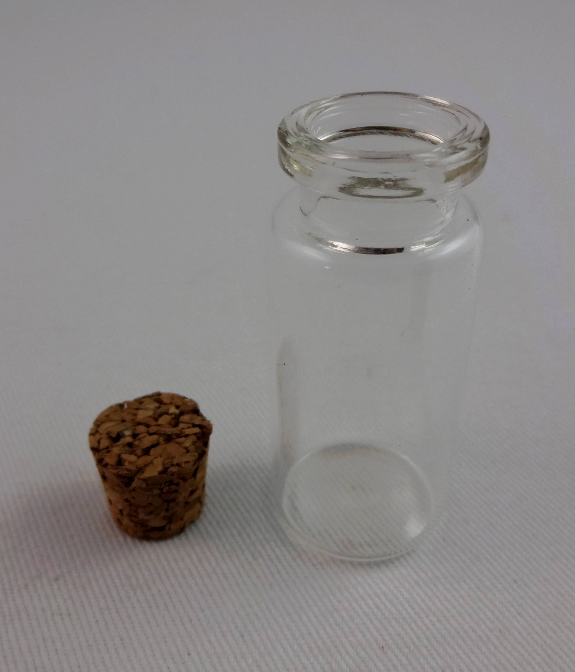 Mini Glass Containers With Cork Tops Set of Six to Store | Etsy