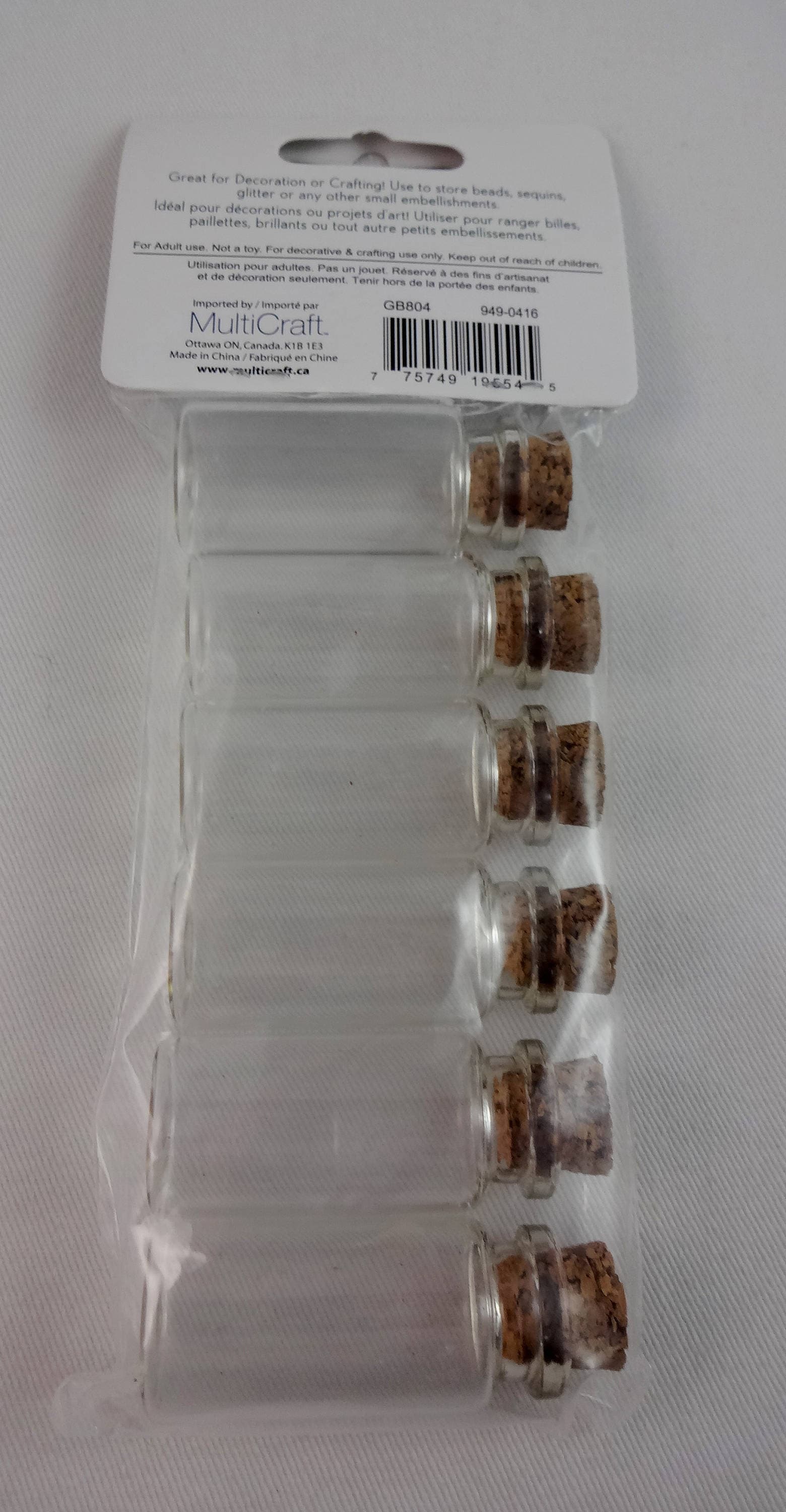 Mini Glass Containers With Cork Tops Set of Six to Store | Etsy