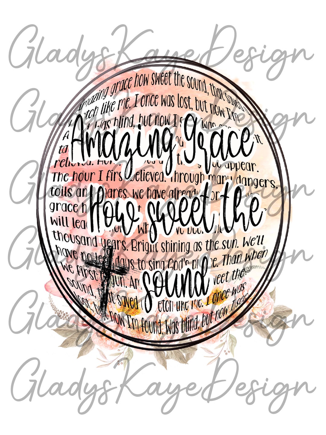 PNG Instant Download. Amazing Grace. Watercolor. Lyrics. Music ...