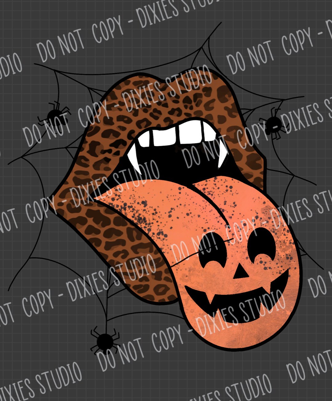 Pumpkin Tongue and Lips PNG File for Sublimation Halloween T-shirt ...