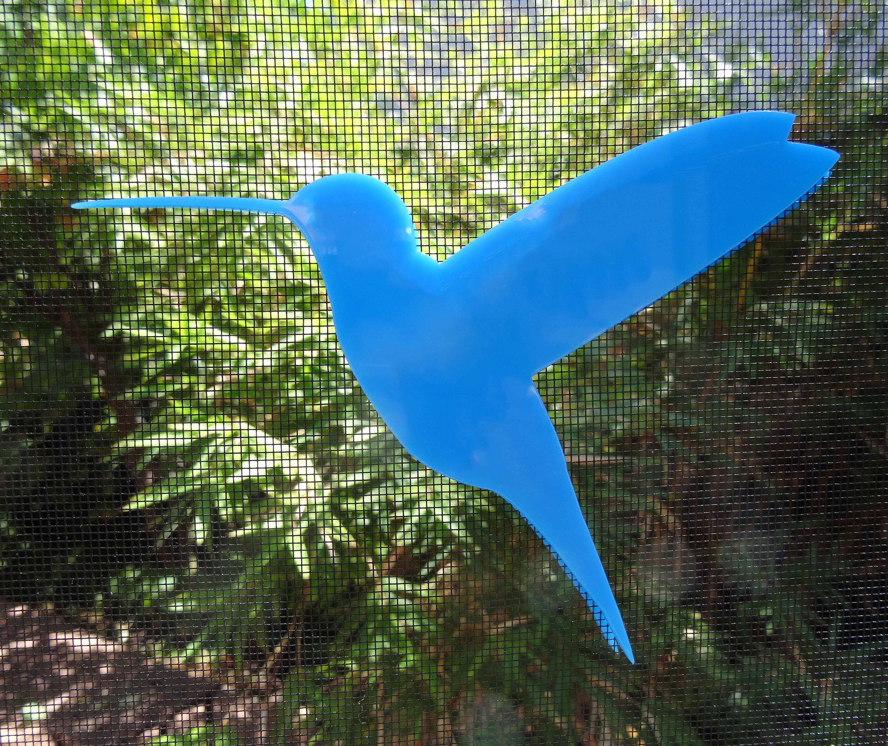 Hummingbird Screen Door Saver, Sky Blue Hummingbird Screen Door Magnet ...