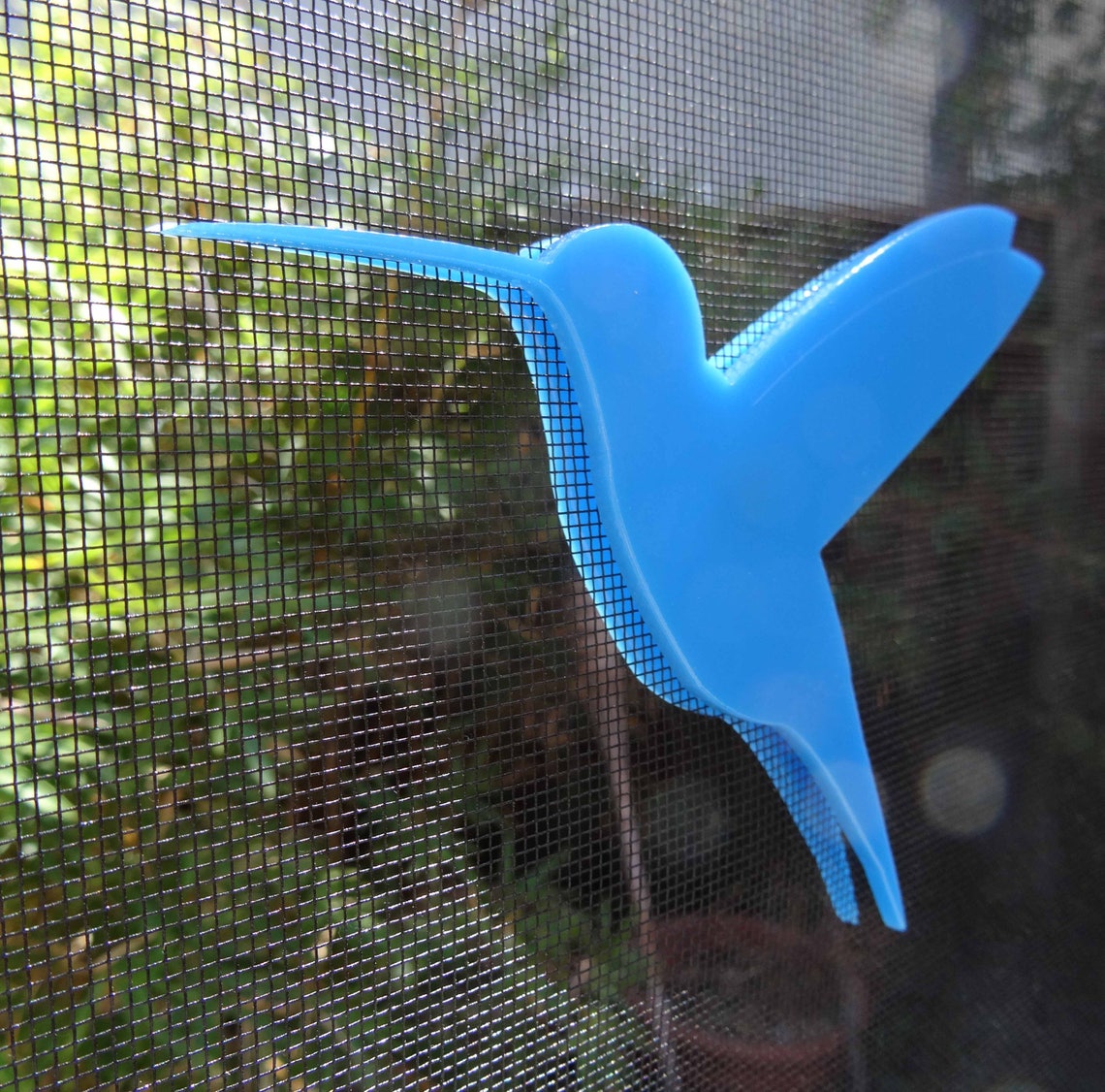 Hummingbird Screen Door Saver, Sky Blue Hummingbird Screen Door Magnet ...