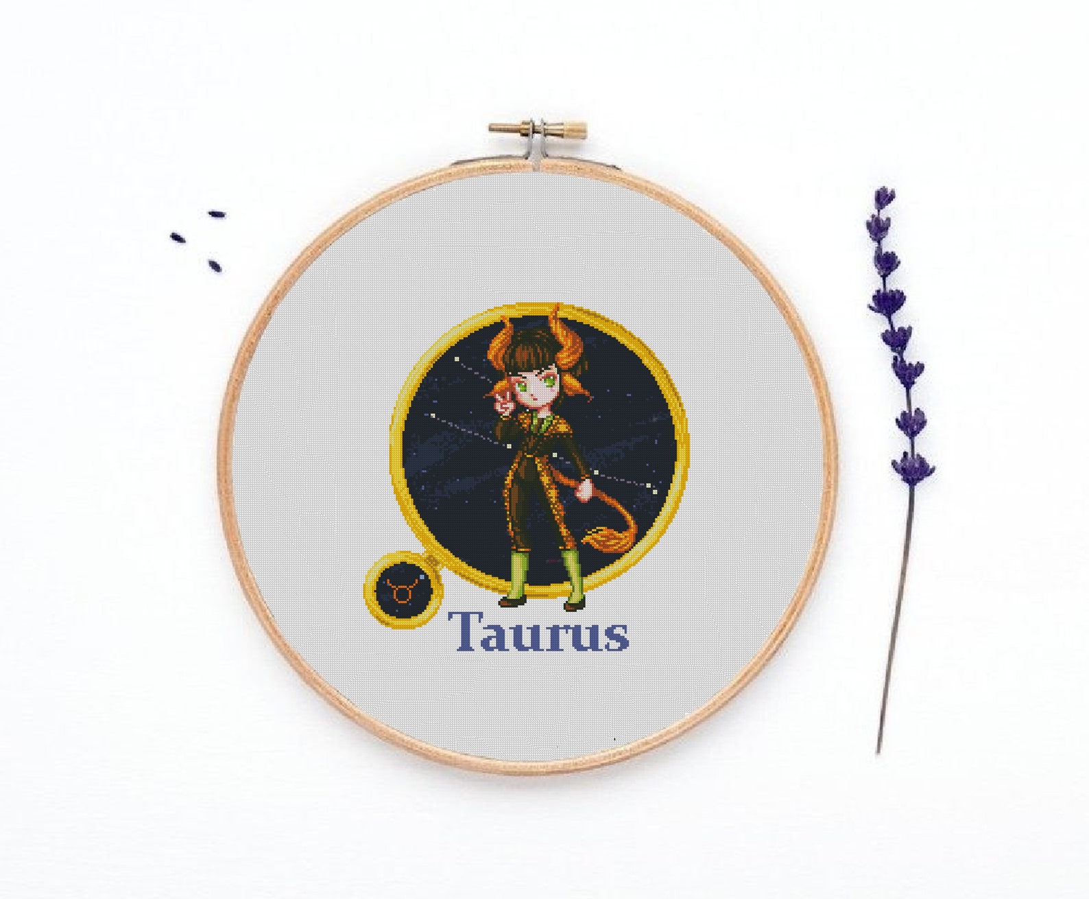 Taurus Zodiac Sign Cross Stitch Pattern PDF - Etsy