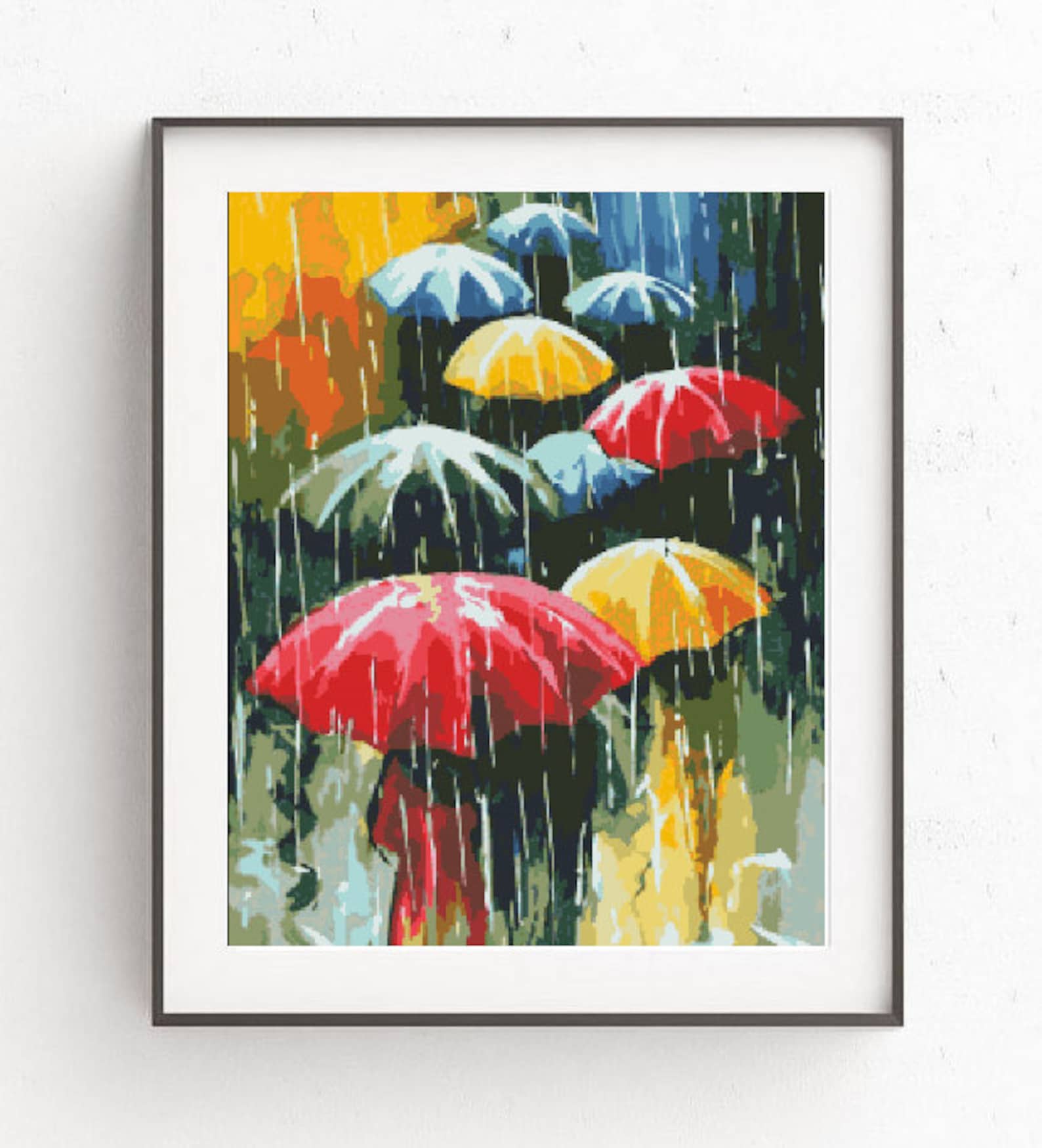Umbrellas Counted Cross Stitch Patterns PDF - Etsy