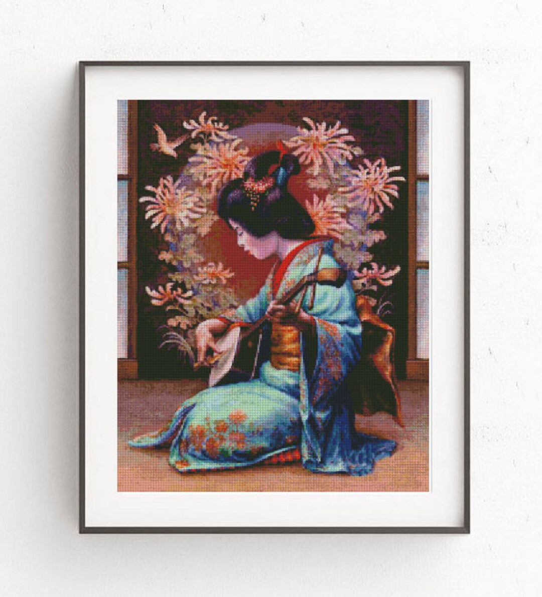 Singing Geisha Cross Stitch Patterns PDF - Etsy
