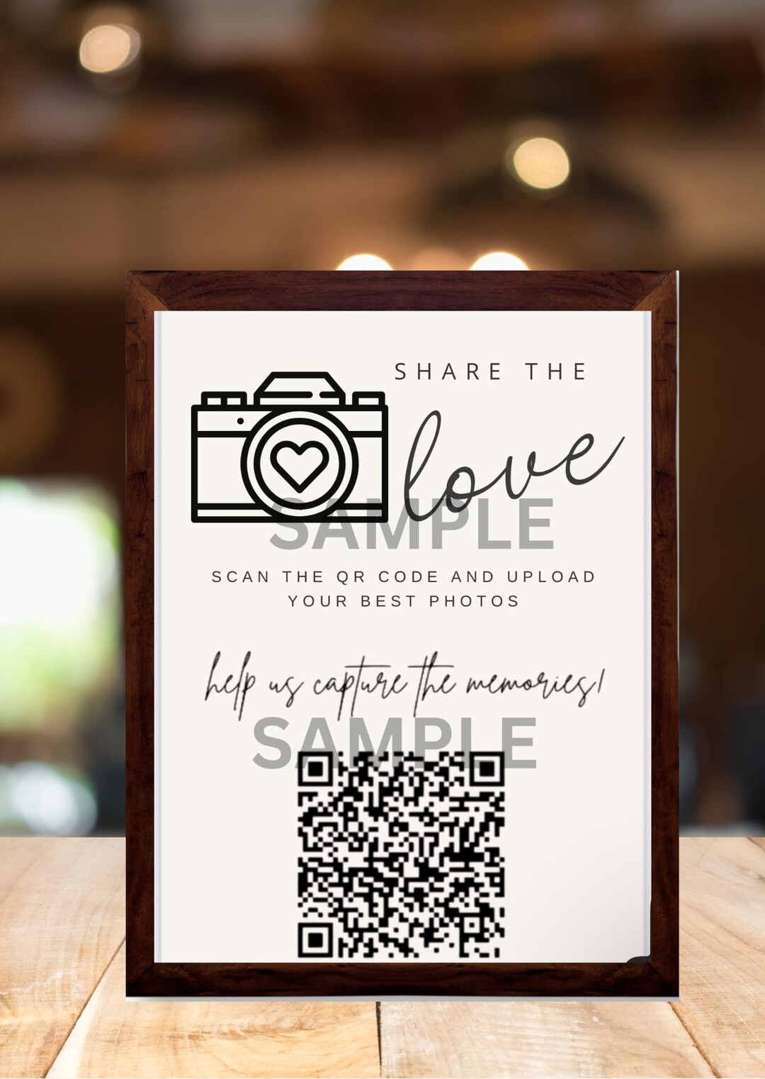 Custom Photo Scan Sign Wedding QR Code Sign, Personalized Sign | Scan ...