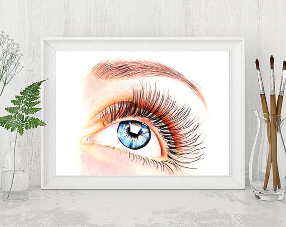 Human Eye Art Print Wall Decor | Etsy