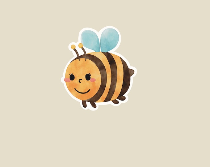 Bee Sticker, Bumble Bee Sticker, Laptop Vinyl Sticker, Cute Water ...