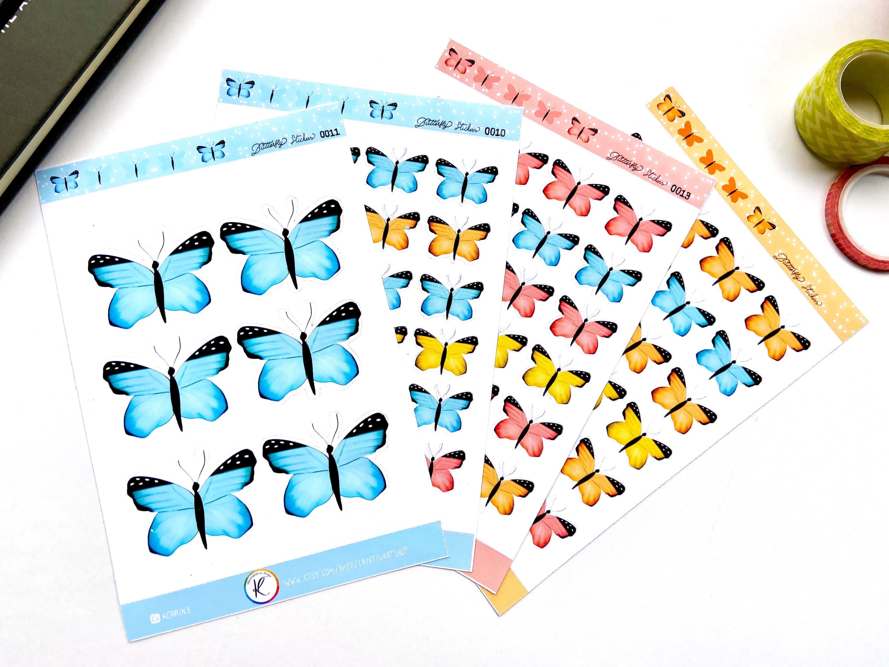 Paper Kiss Cut Butterfly Sticker Sheet Stickers etna.com.pe