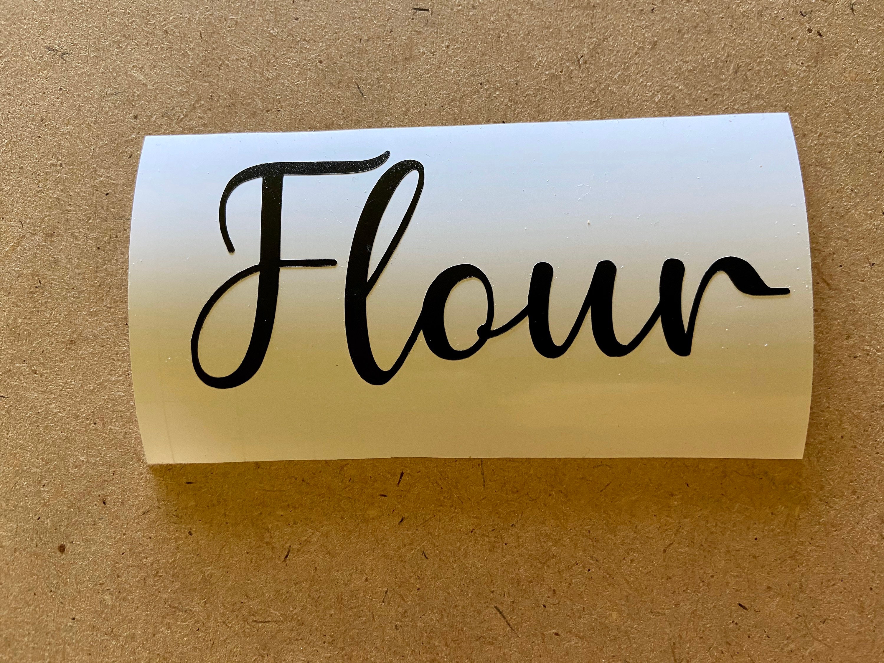 Pantry Kitchen Canister Labels - Vinyl Decals, Sugar, Flour, Salt ...