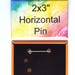 2x3 Inch Horizontal Pin Back Tecre Buttons - You Choose Quantity of 25 ...