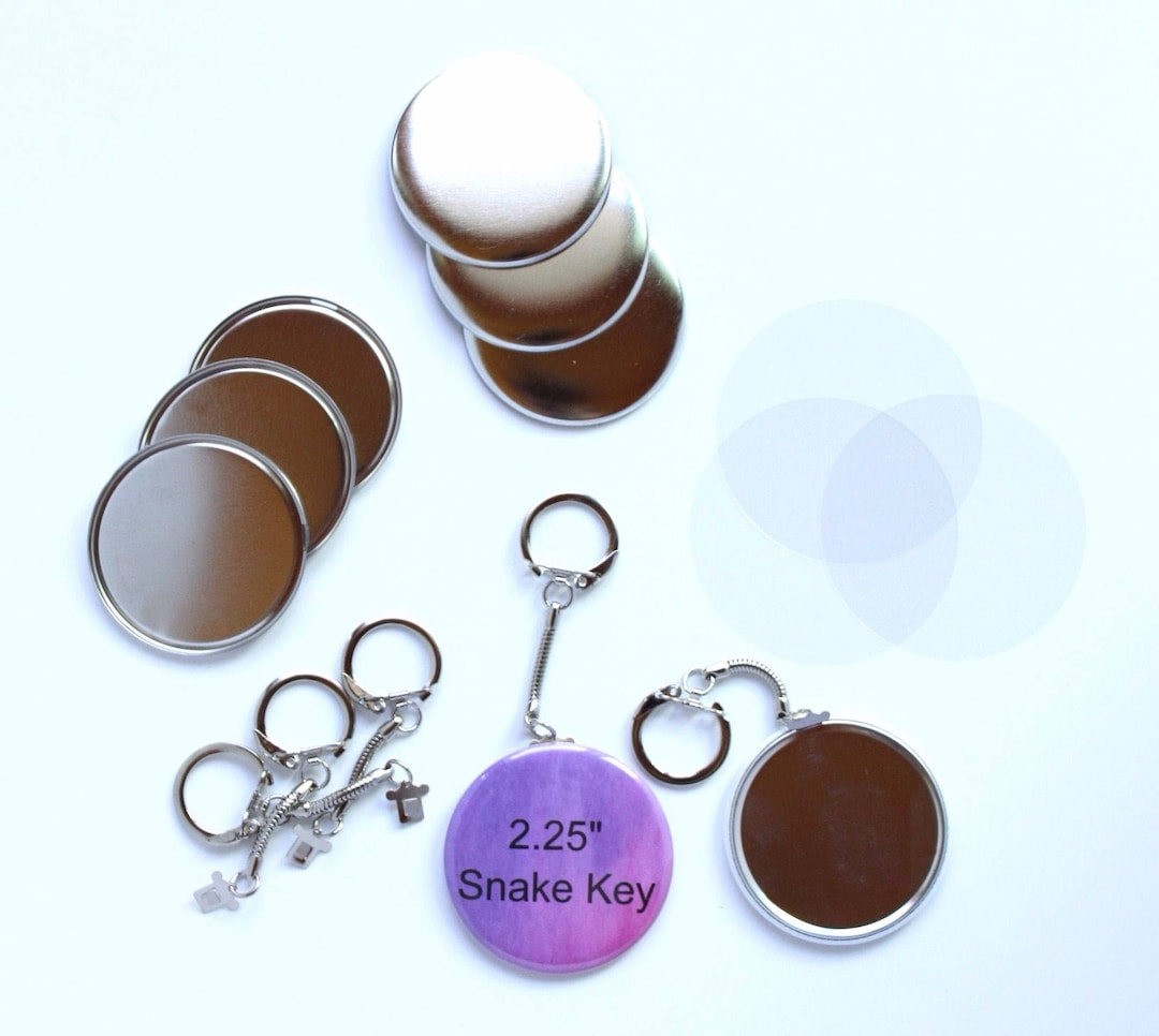 2.25 Inch Snake Key Chain Complete Button Sets for Tecre Button Press ...