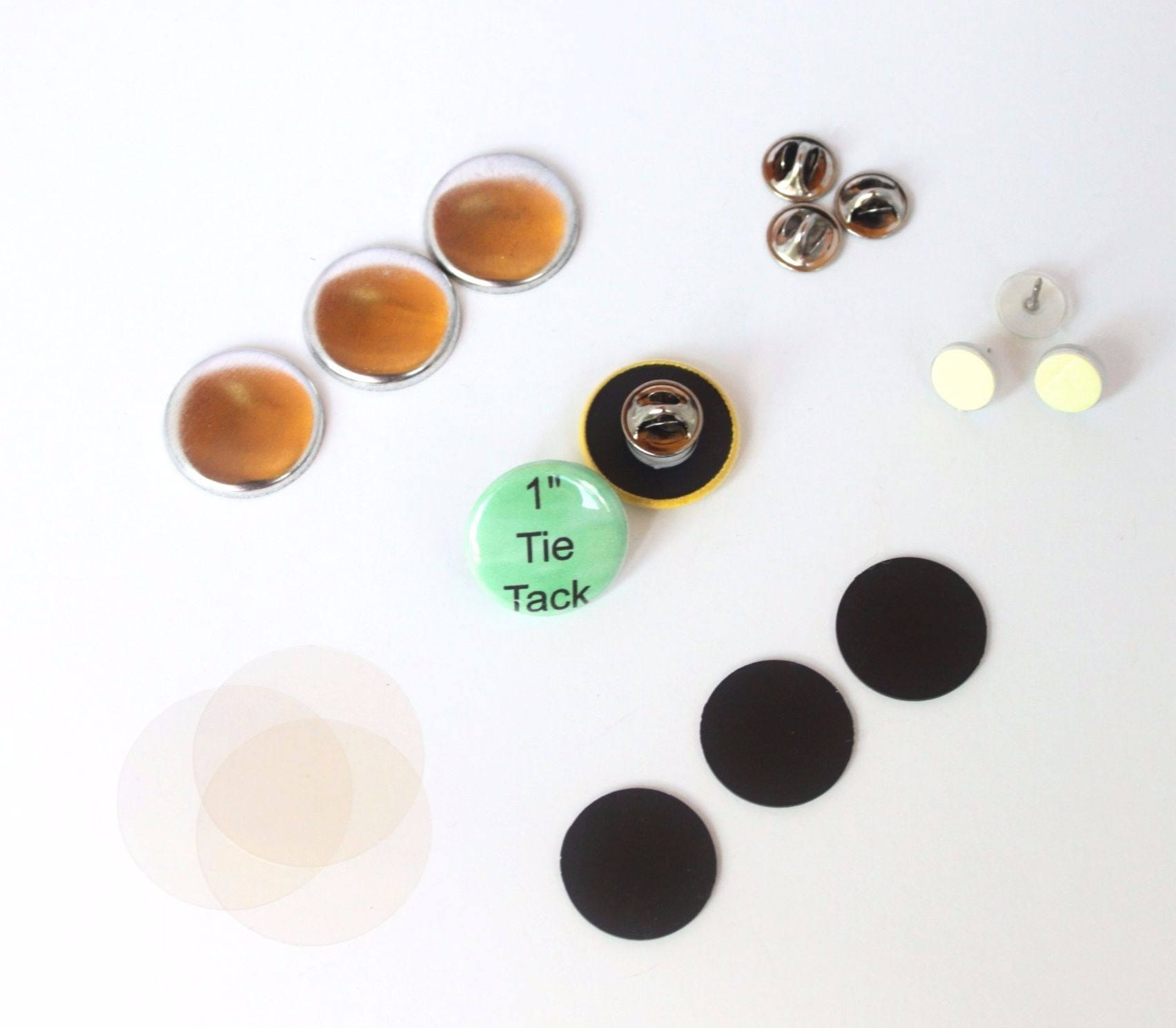 1 Inch Tie Tack Buttons for Tecre Button Press - You Choose Quantity 25 ...