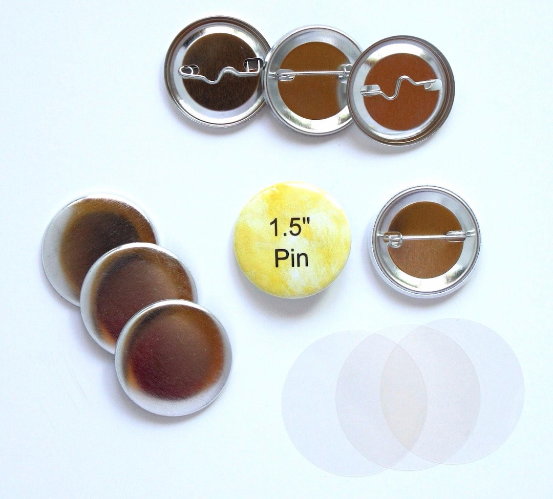 1.5 Inch Pin Back Buttons Complete Sets for Tecre Button Press - You ...