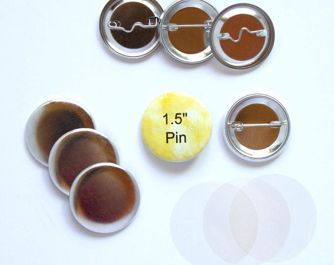 1.5 Inch Pin Back Buttons Complete Sets for Tecre Button Press You ...