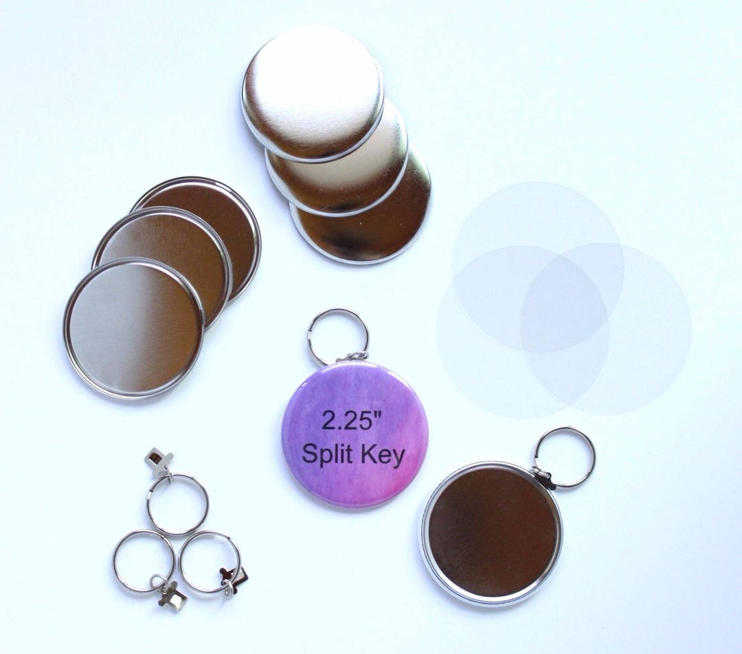 2.25 Inch Split Key Chain - Complete Button Sets for Tecre Button Press ...