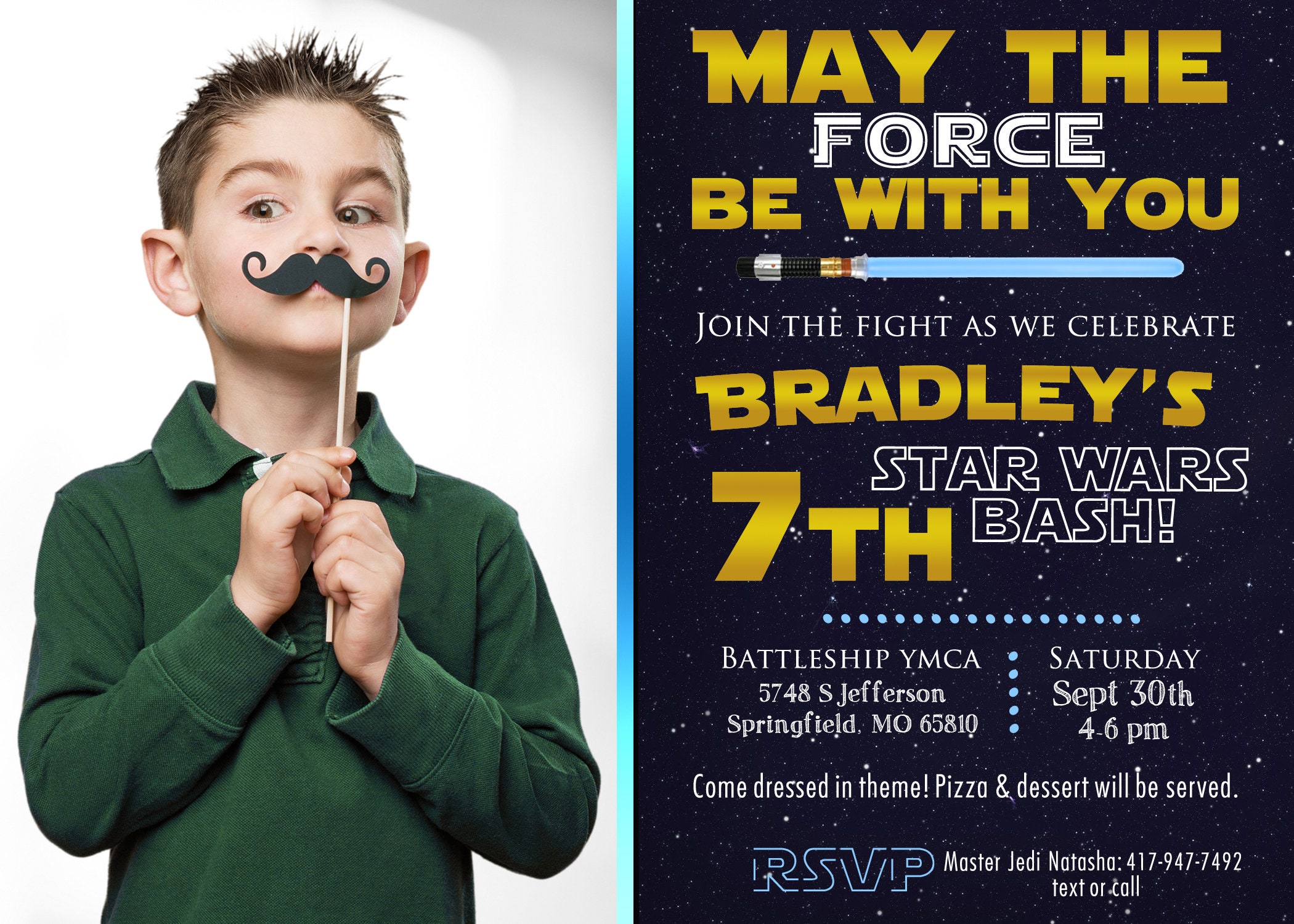 Editable Star Wars Birthday Invitation Editable Picture - Etsy