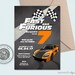 Editable Race Car Fast and Furious Birthday Thank You Tags Instant ...