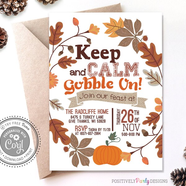 Keep Calm Invitation - Etsy