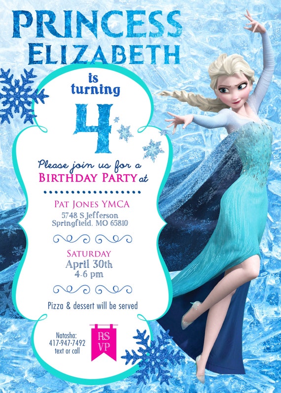 Invitaciones De Cumpleaños De Frozen Editables E Imprimibles
