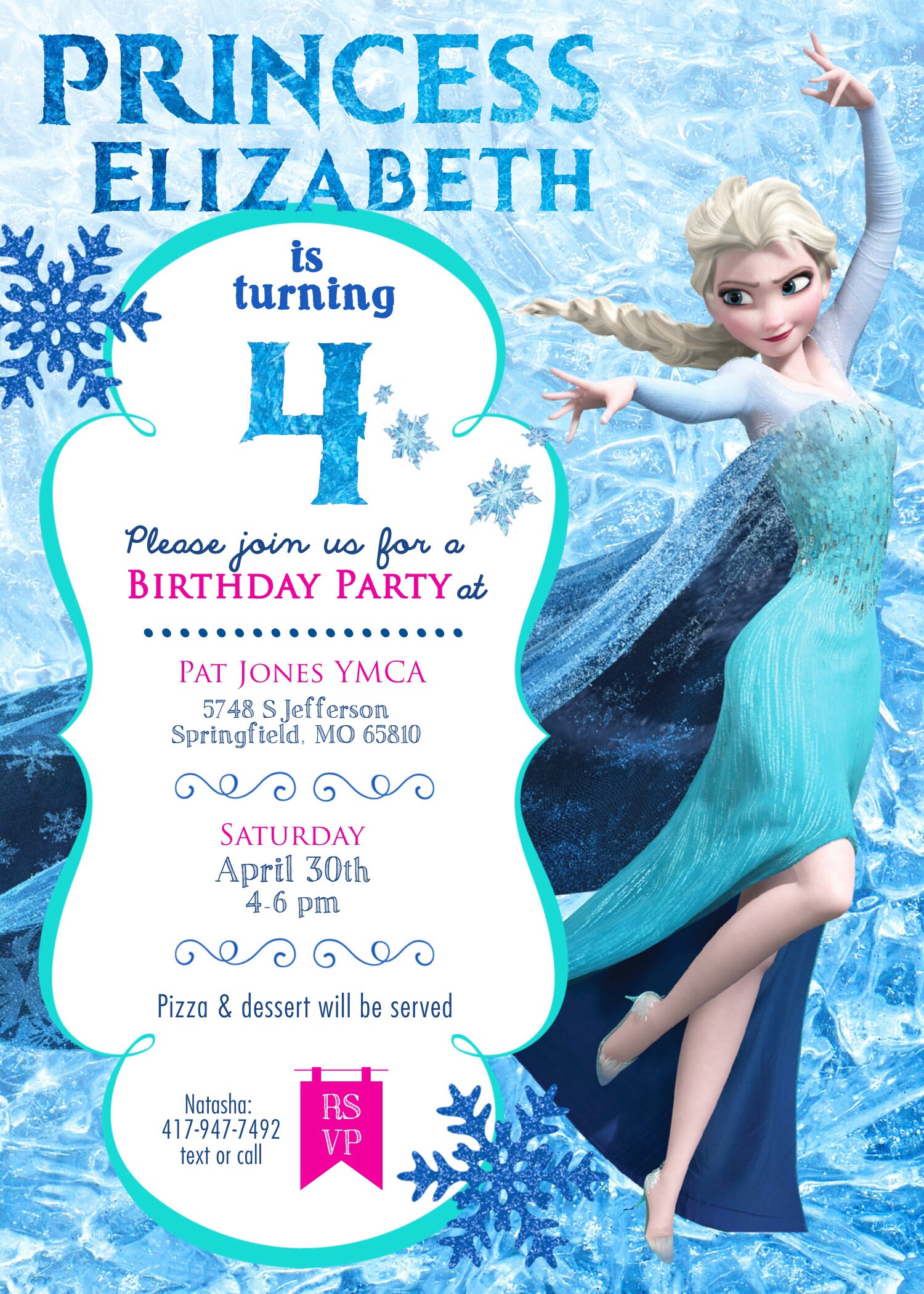 Invitación de cumpleaños de Elsa Frozen Invitaciones - Etsy México