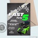 Editable Race Car Fast and Furious Birthday Invitation Editable ...