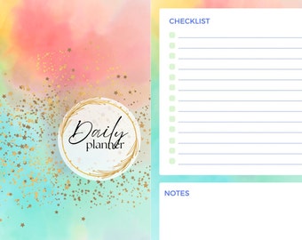 Digital Daily Planner With Checklist - Etsy