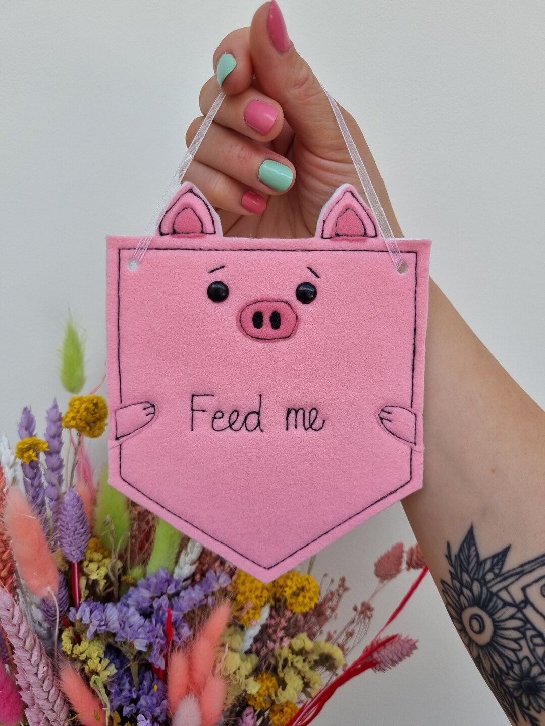 Personalised Pig Free Motion Banner Hanging Decor, Pig Hanging ...
