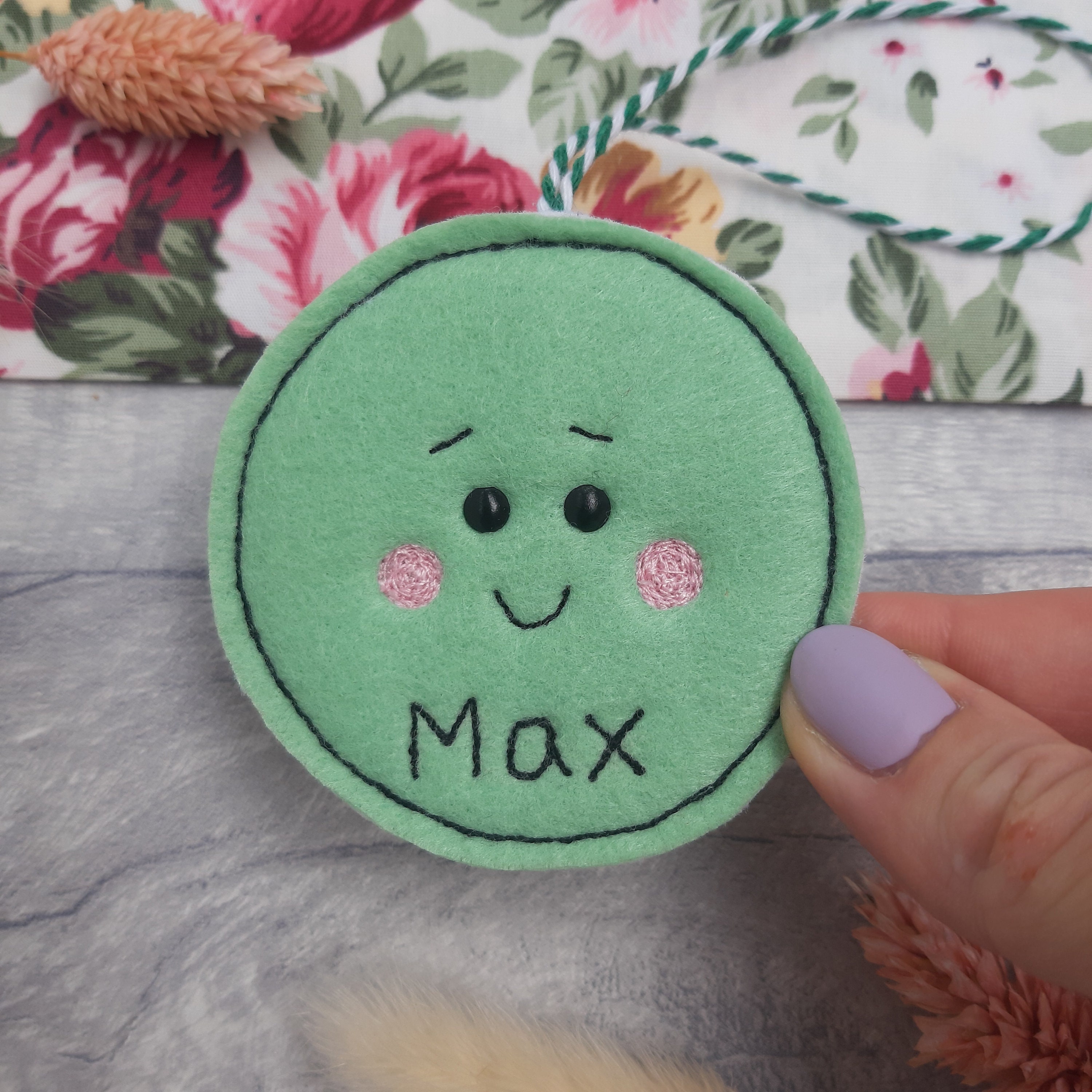 Personalised Pea Hanging Decoration Free Motion Peas - Etsy UK