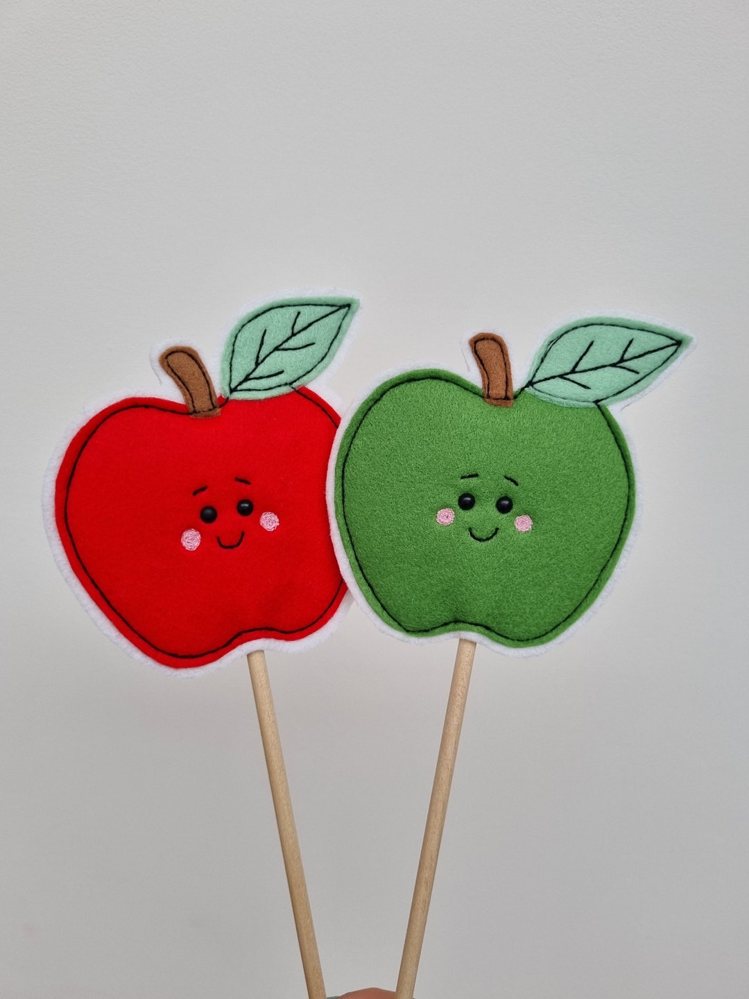 Personalised Happy Apple Cake Topper Decoration - Free Motion Apple ...