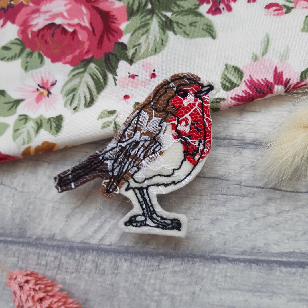 Robin Keyring Free Motion Robin Keyring, Machine Stitched Applique ...