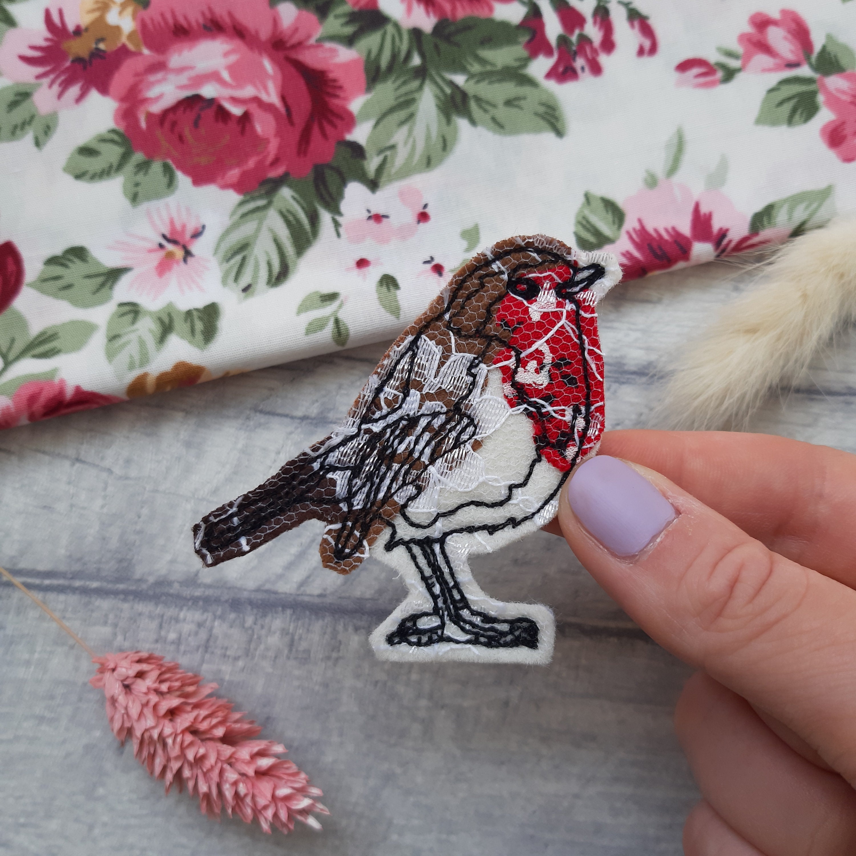 Robin Keyring Free Motion Robin Keyring Machine Stitched - Etsy Australia