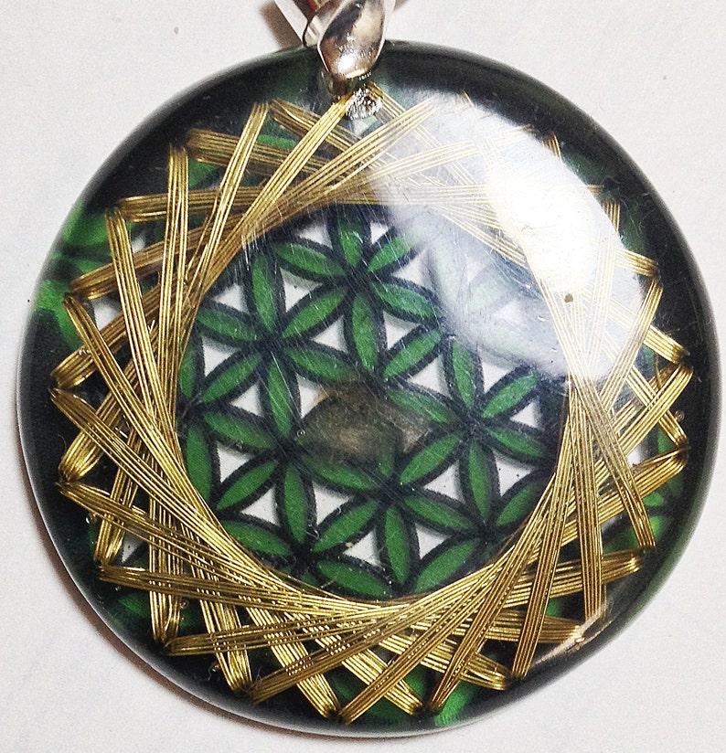 Flower of Life Green 21 Golden Vortex Metayantra Pranic Device - Etsy