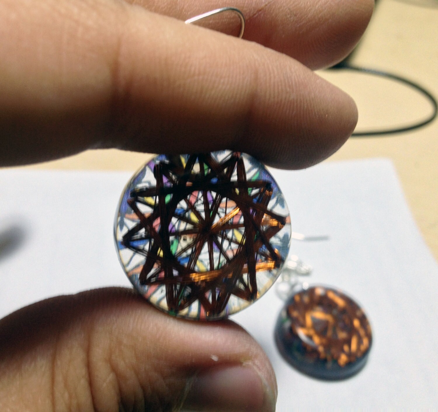 Flower of Life 12 Vortex Earrings Metayantra Pranic Device | Etsy