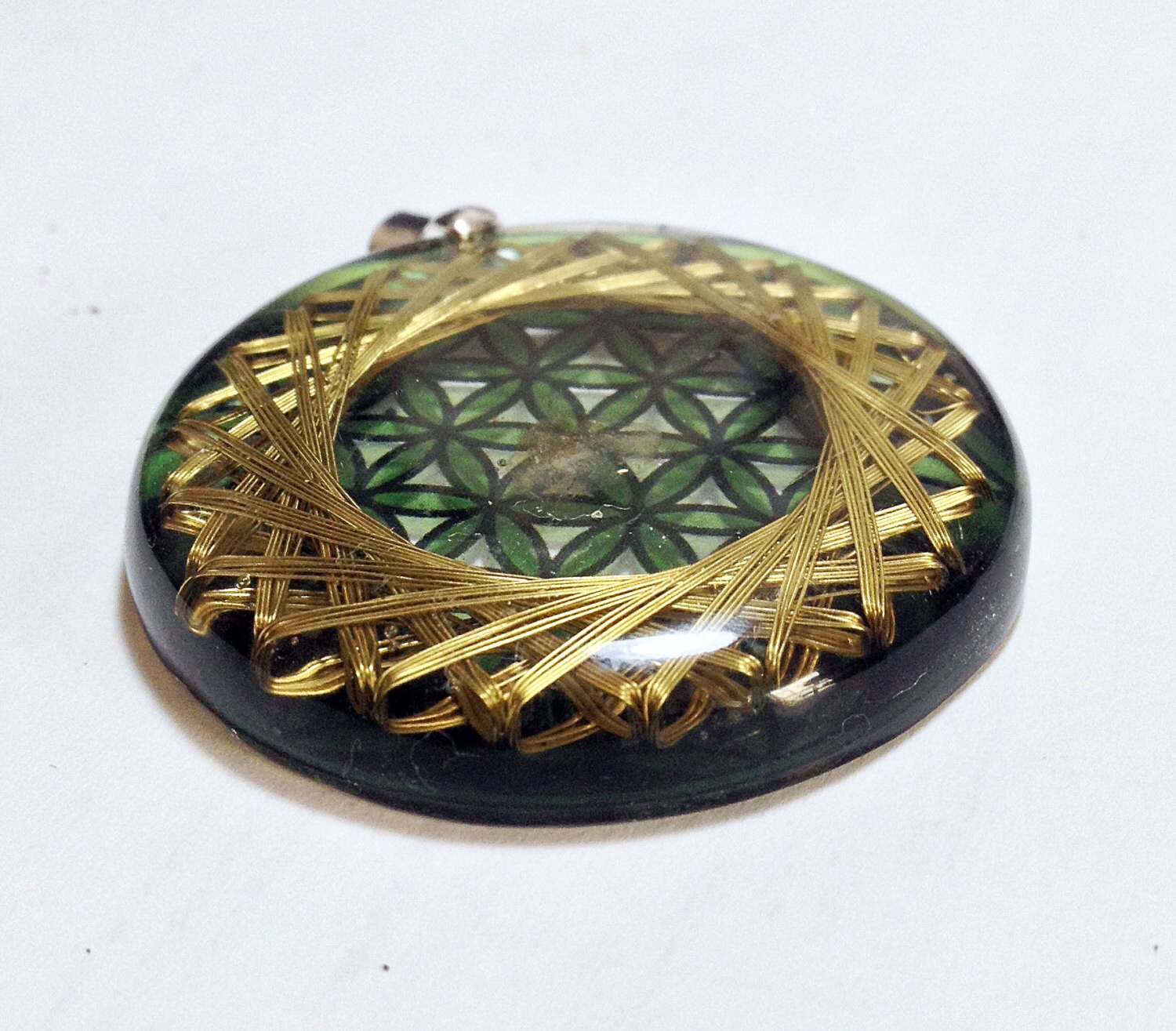 Flower of Life Green 21 Golden Vortex Metayantra Pranic Device - Etsy