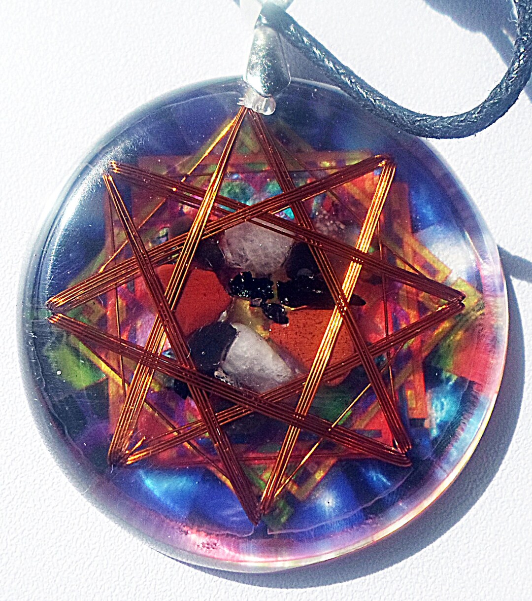Kundalini 8 Vortex Metayantra Pranic Device Quartz Metal Energy Pendant ...