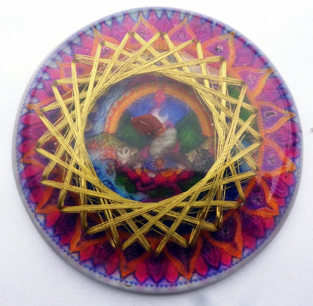 Sahasrara Chakra 21 Golden Vortex Big Metayantra Pranic Device Quartz ...