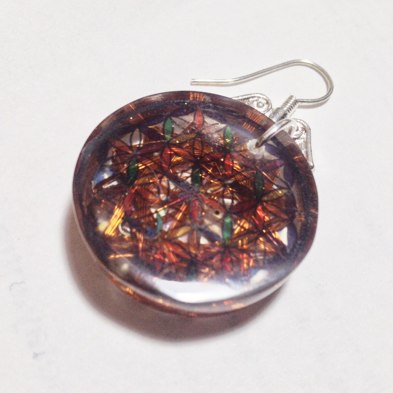 Flower of Life 12 Vortex Earrings Metayantra Pranic Device - Etsy