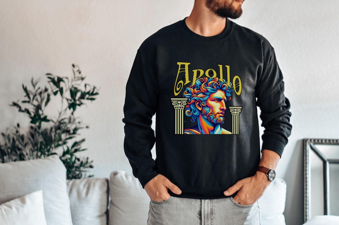 Apollo Greek God Sun God Sweatshirt, Mythology Graphic Crewneck Jumper ...