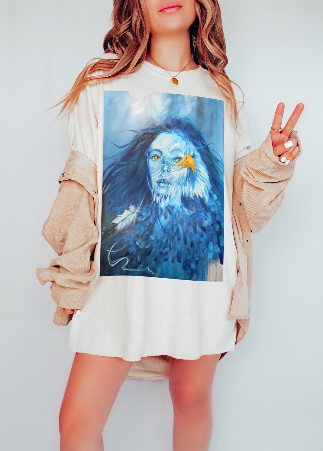 Eagle Woman Shapeshifter Image Tee See a Woman See an Eagle - Etsy