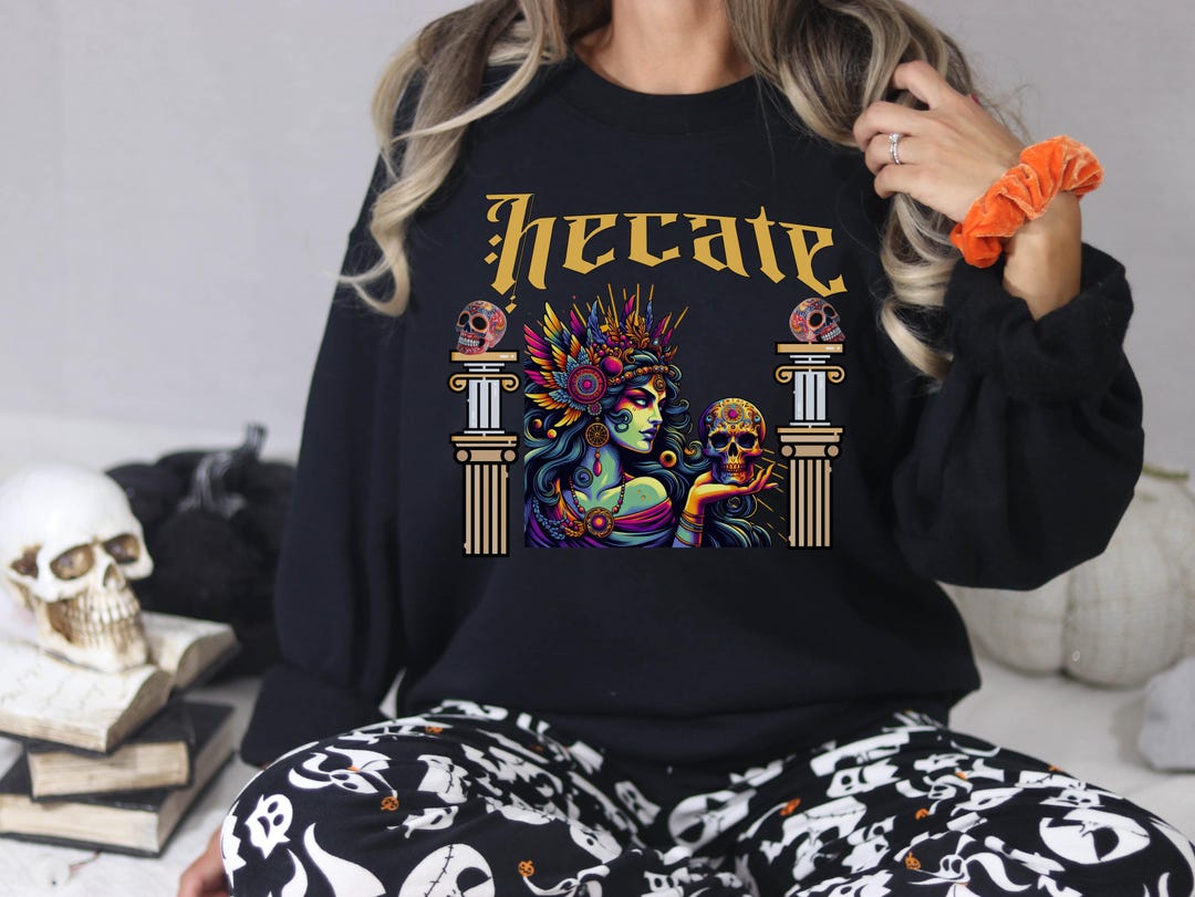 Hecate Goddess Sweatshirt, Triple Goddess Pullover, Greek Mythology ...