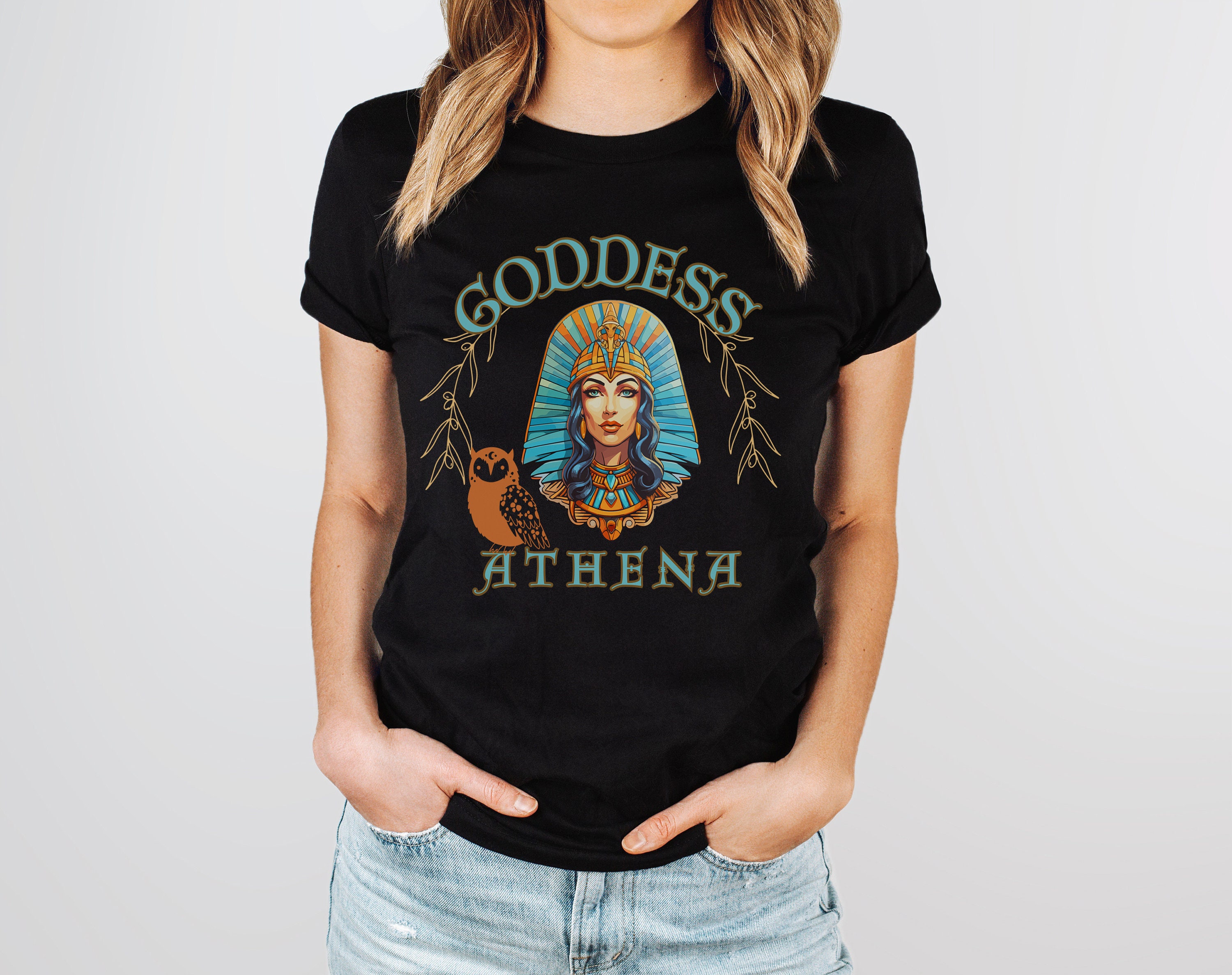 Goddess Athena Tee Greek Goddess, Warrior Goddess, Artistic Graphic ...