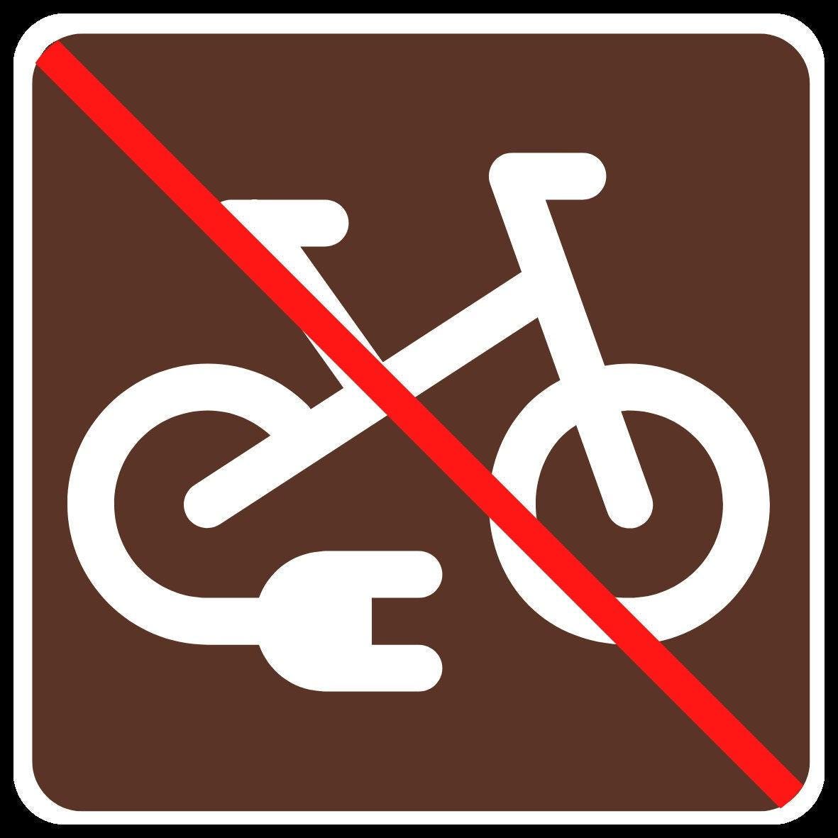 E-bikes Not Allowed Sticker - Trail Signage - Etsy