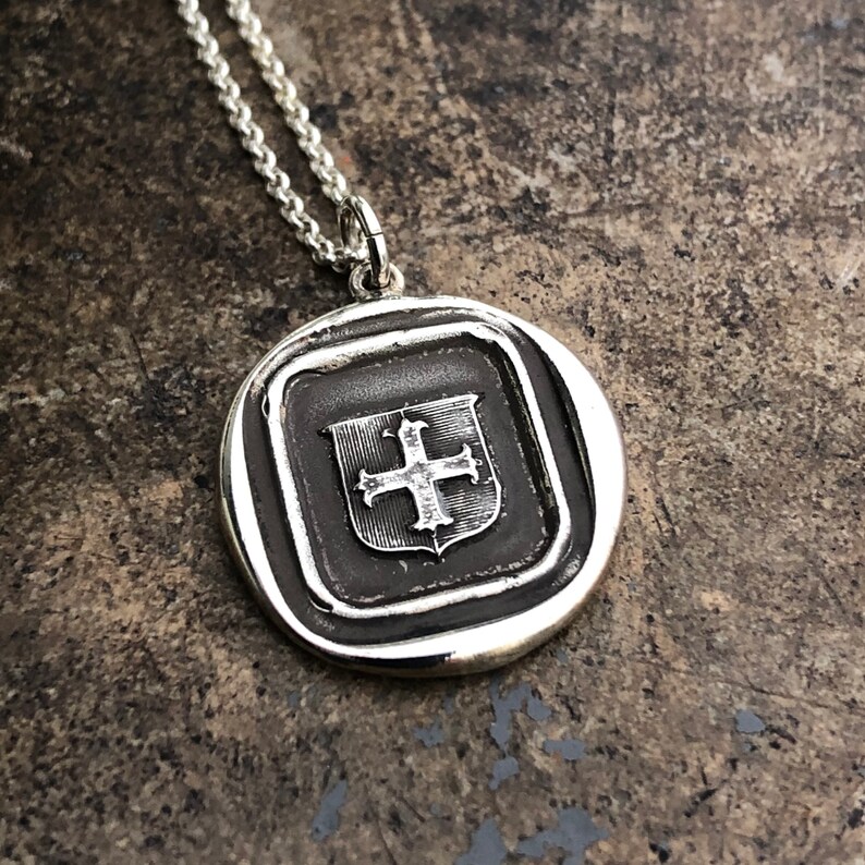 Cross Fleury Wax Seal Pendant - Etsy