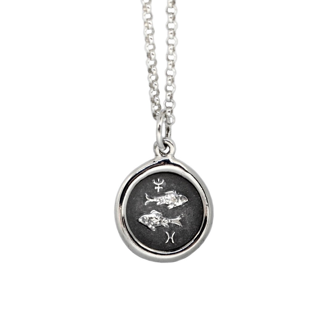 Pisces Zodiac Mini Wax Seal Pendant - Etsy