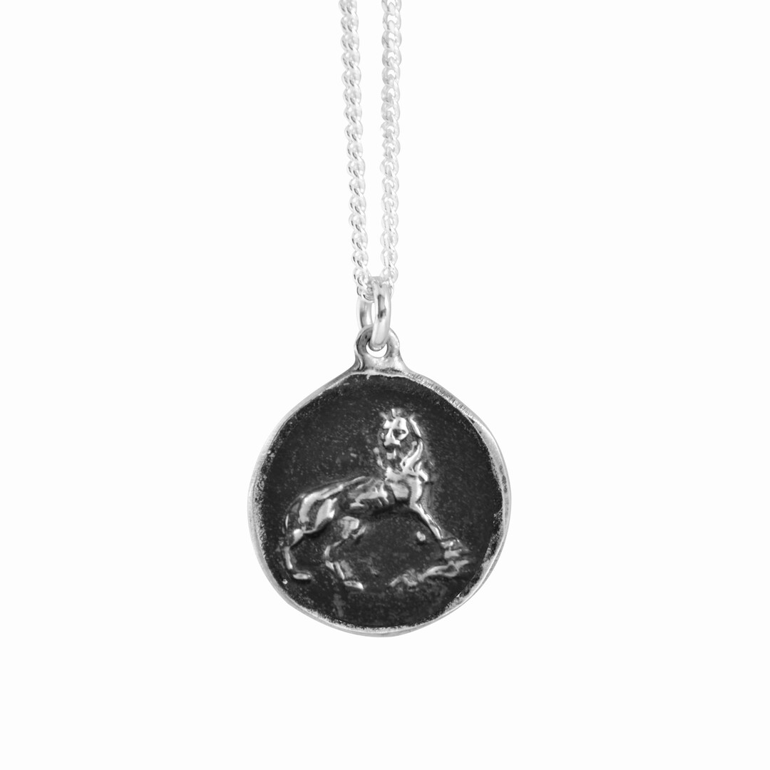 Leo Zodiac Coin Pendant - Etsy